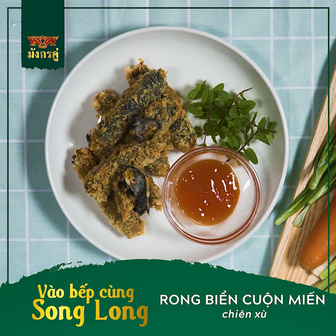 CÁCH LÀM RONG BIỂN CUỘN MIẾN CHIÊN XÙ